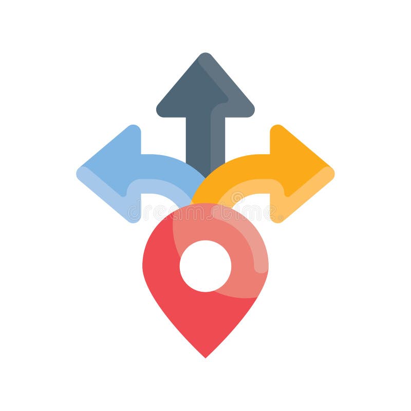 Direction Vector Flat Icon Style Illustration. Eps 10 File Stock Vector ...