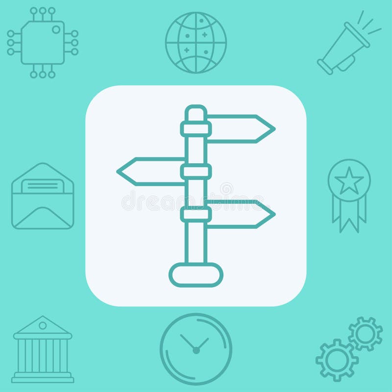 Direction Vector Icon Sign Symbol Stock Illustration - Illustration of ...