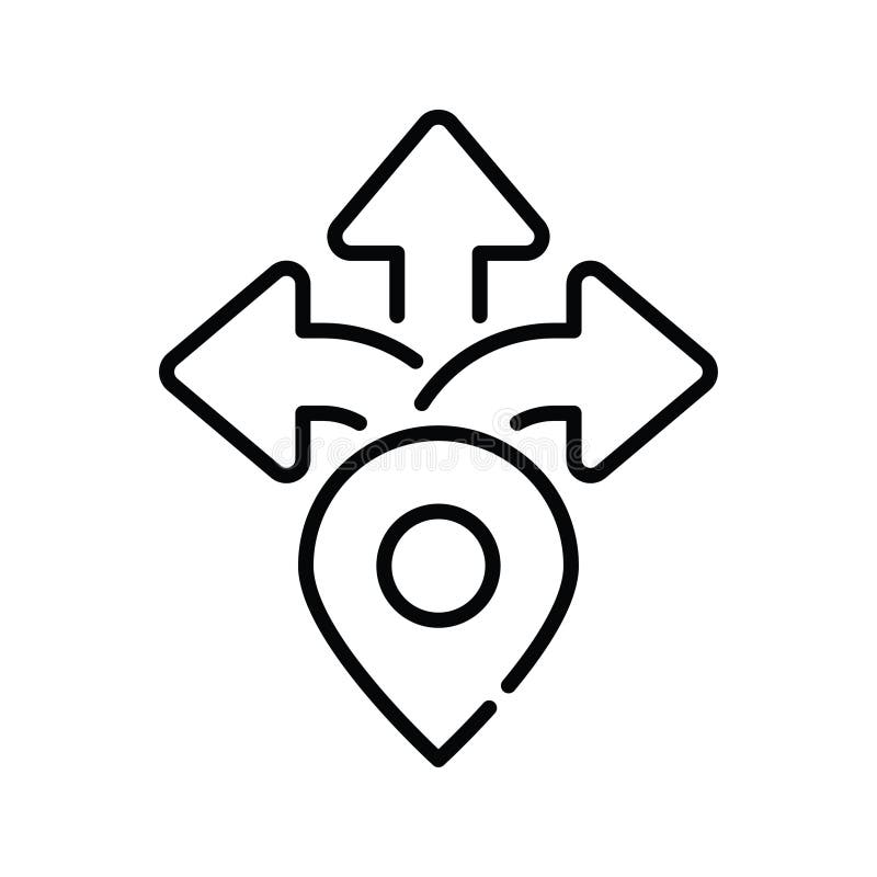 Direction Vector Outline Icon Style Illustration. Eps 10 File Stock ...
