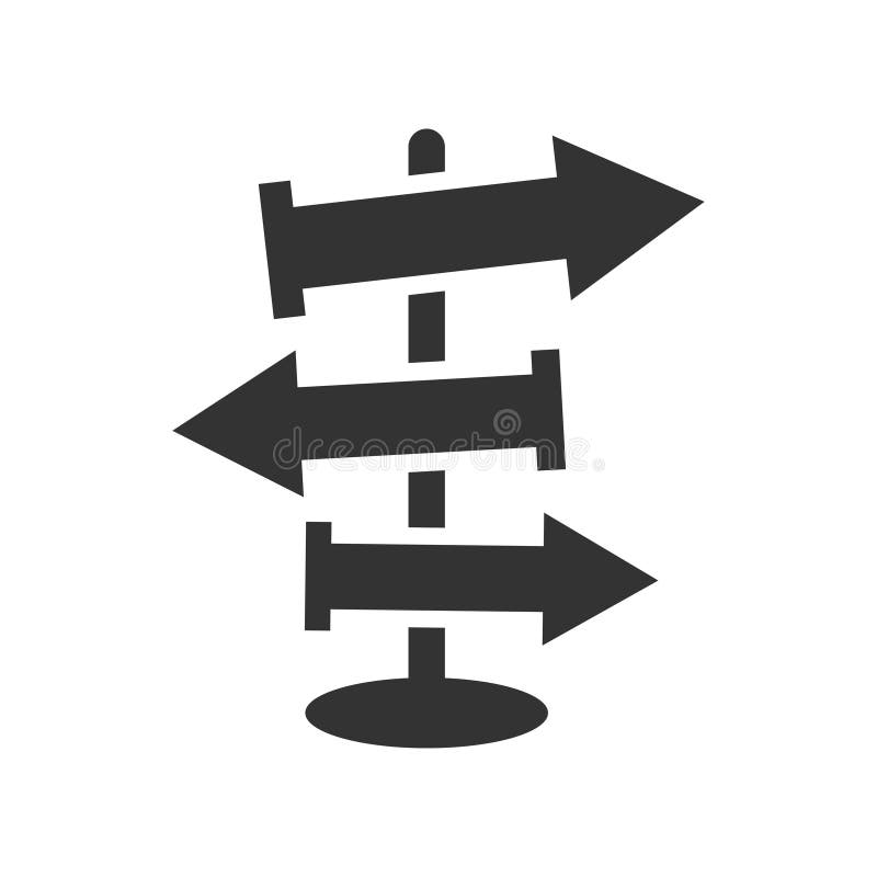 Direction, Way icon stock vector. Illustration of direction - 175004853