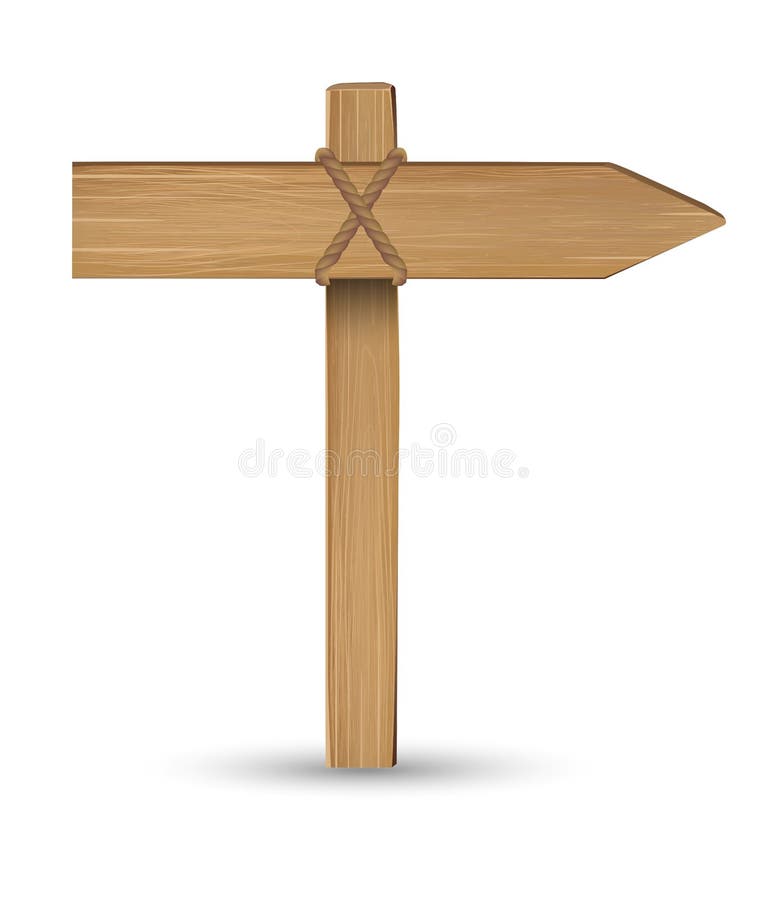 Wood Direction Sign stock vector. Illustration of location - 9163296
