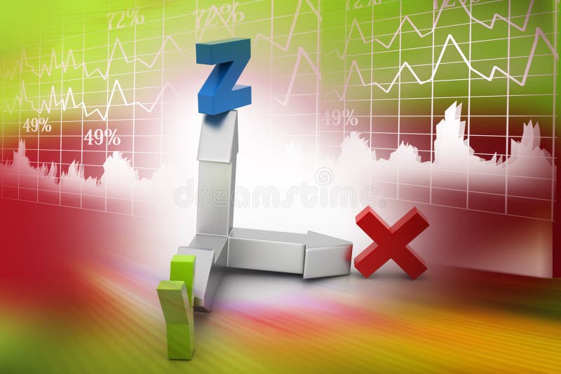 Direction of X,y and Z Axis Stock Illustration - Illustration of ...