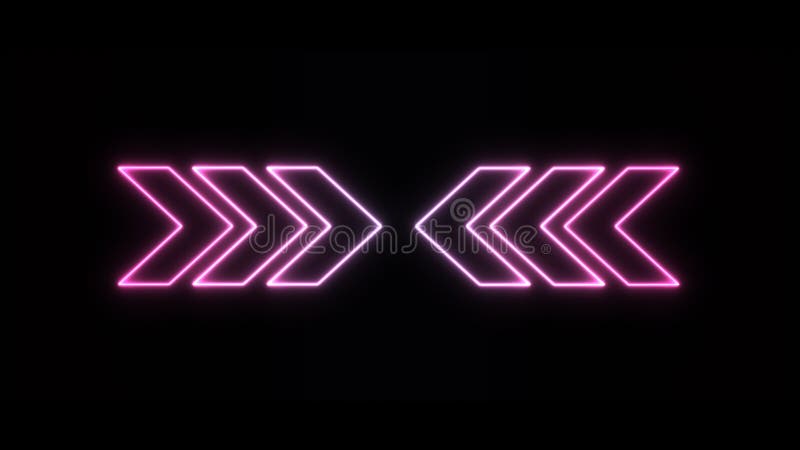 Directional Arrow Flicker Neon Light Road Sign LED VJ Loop Dancing ...