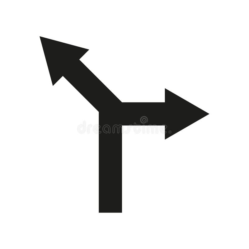 Directional Arrow Icon. Black Arrow Shape. Navigation Symbol Stock ...