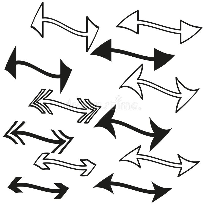 Directional Arrow Outline Stock Illustrations – 8,714 Directional Arrow ...