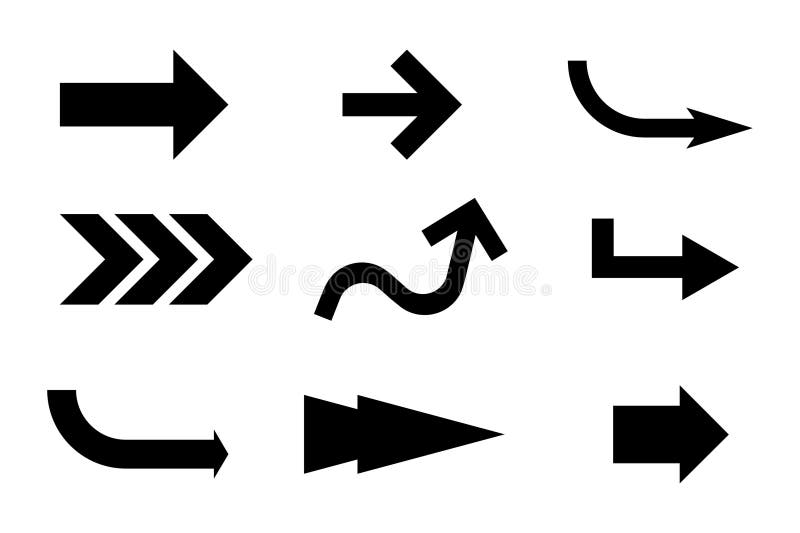 Directional Arrow Icon. Outward Pointing Arrows. Vector Graphic Flow ...