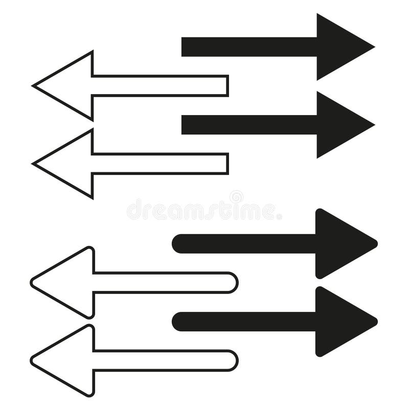Directional Arrow Icon Set. Vector Image. Stock Vector - Illustration ...