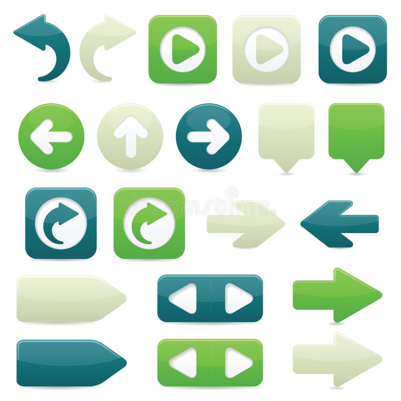 Directional Arrow Icons stock vector. Illustration of shiny - 16383453