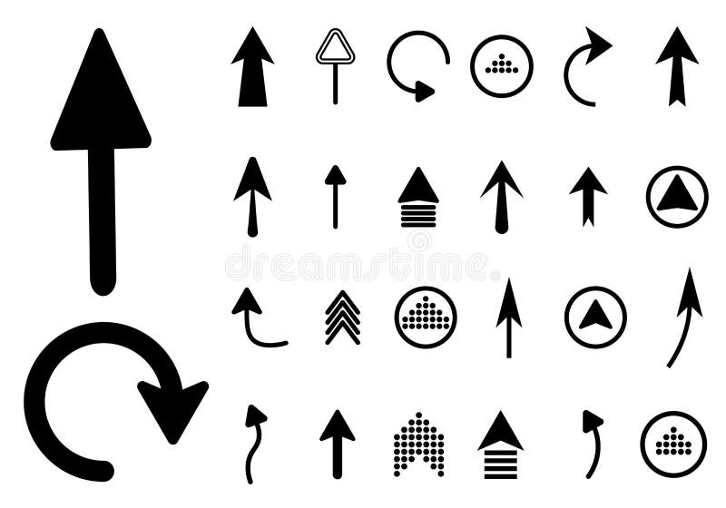 Directional Arrow New Flat Style, Black Arrows Stock Vector ...