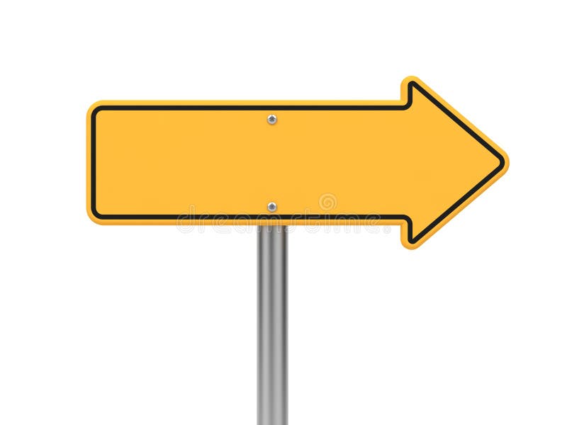 Directional Arrow Road Sign. Stock Illustration - Illustration of ...