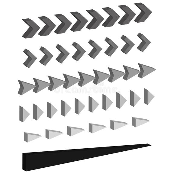 Directional Arrow Set. Vector Progress Symbol. Modern Forward Motion ...