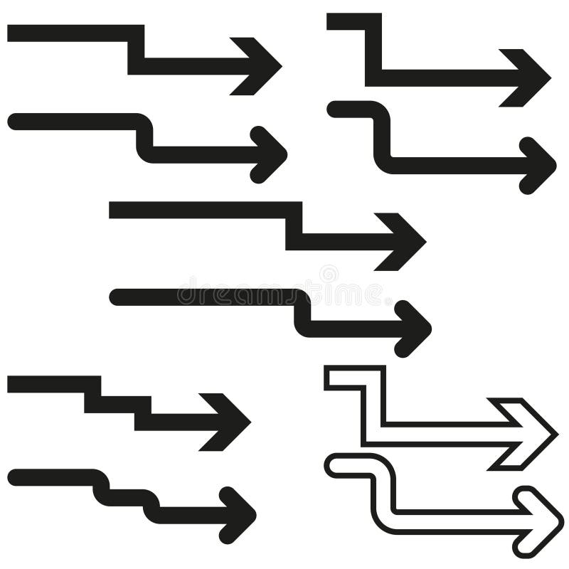 Directional Arrow Steps. Sequential Flow Design. Simple, Abstract ...