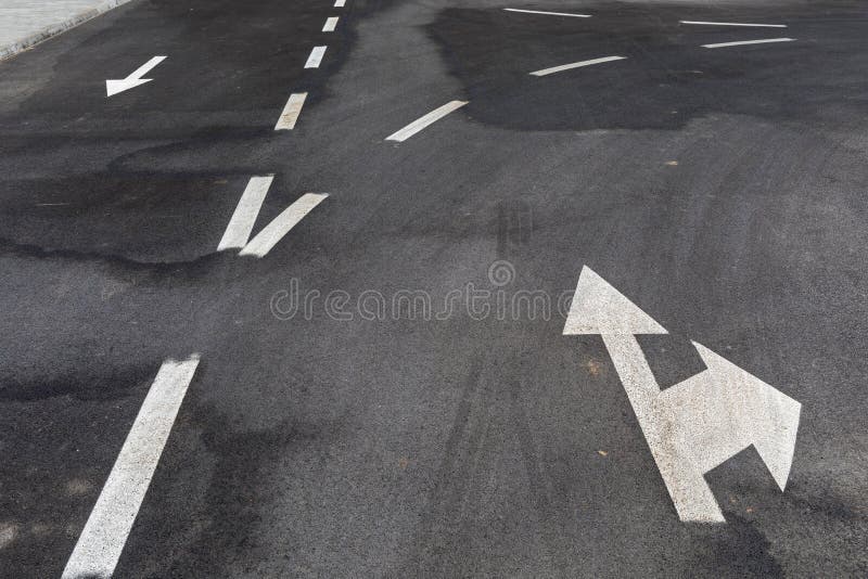 Directional Arrows Street stock photo. Image of lines - 196524620