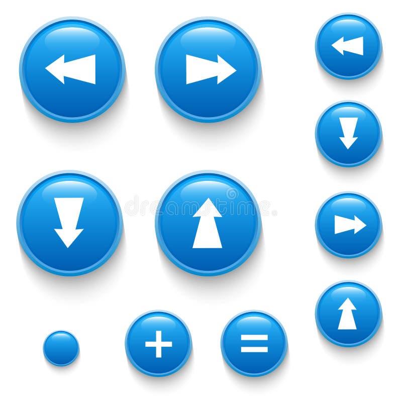 Directional Buttons Illustration Stock Illustration - Illustration of ...