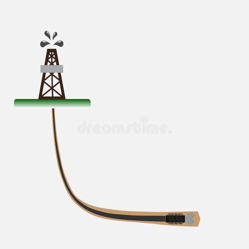 Drilling Oil Well Vector Illustration Stock Vector - Illustration of ...