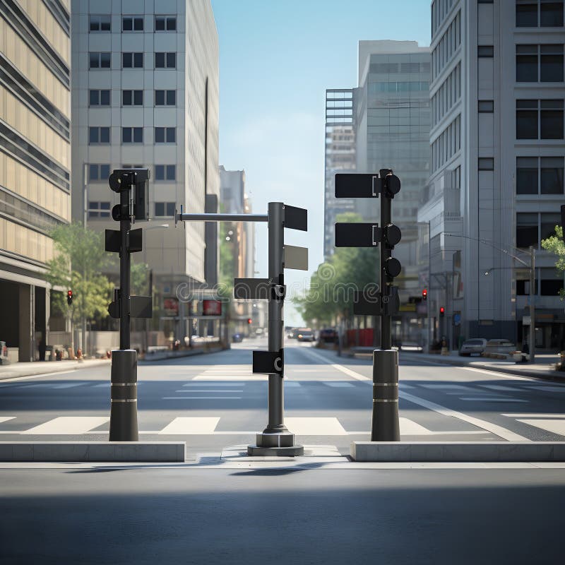 Directional Guidance from Prominent Signposts Stock Illustration ...