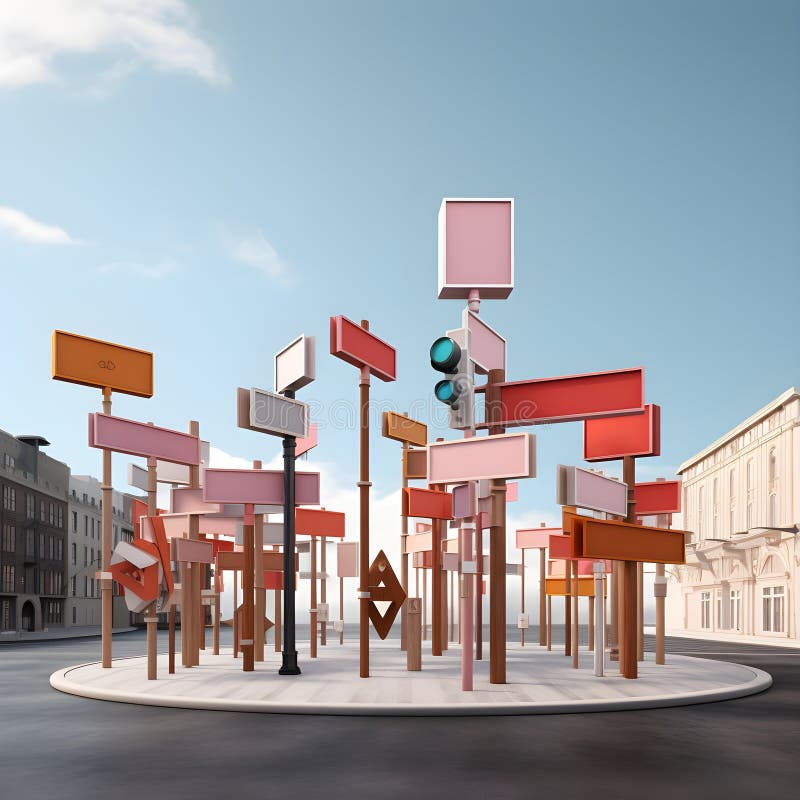 Positioned Signposts Stock Illustrations – 16 Positioned Signposts ...