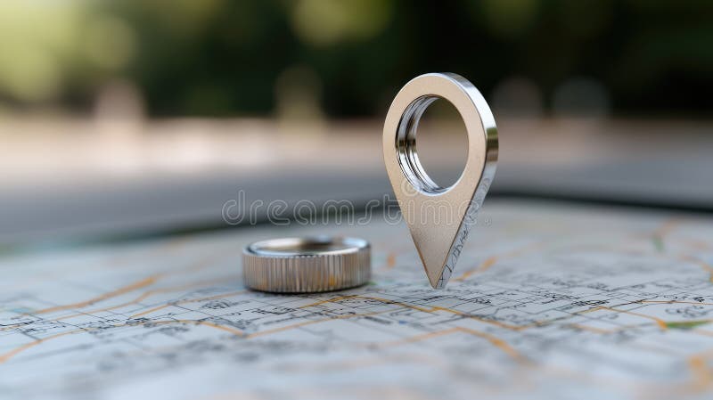 Directional Guide Gps Navigation Pointer Symbol On Display Precise Location Tracking