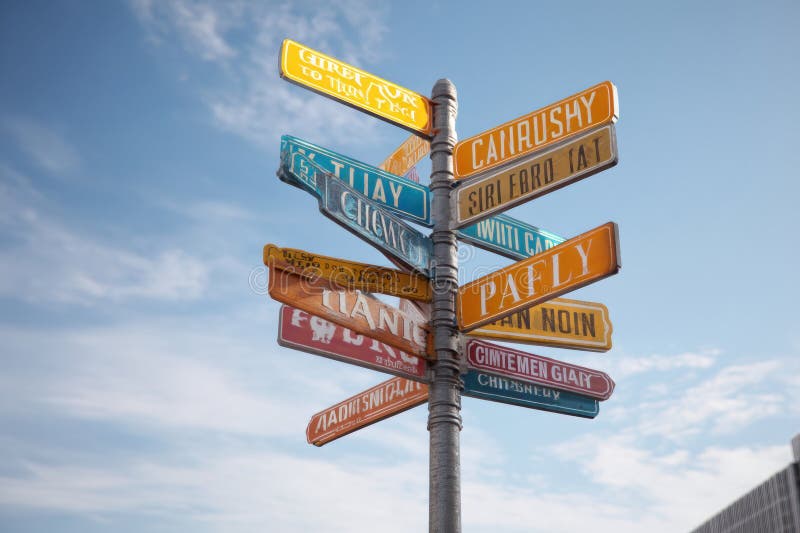 Directional Highway Sign Indicating Multiple City Destinations Under a ...