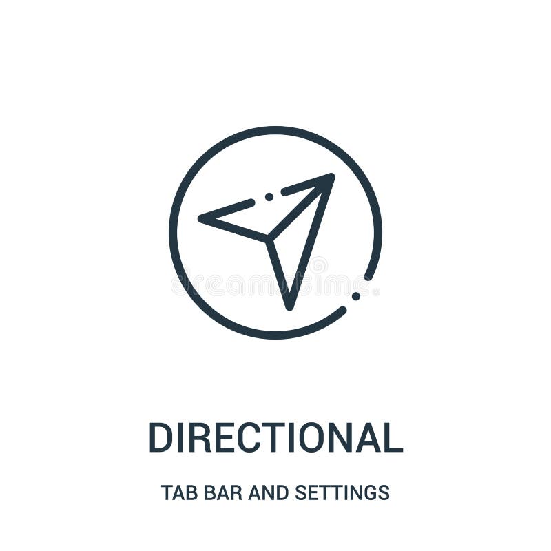 Directional Icon Vector From Tab Bar And Settings Collection Thin Line Directional Outline Icon