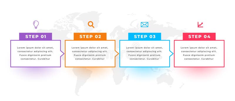 Four Steps Directional Business Infographic Template Design Stock ...