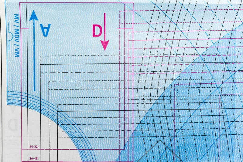 Directional Marking on Textile Diagram Stock Image - Image of game ...