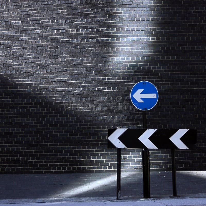 Directional One Way Road Sign Stock Photo - Image of isolated ...