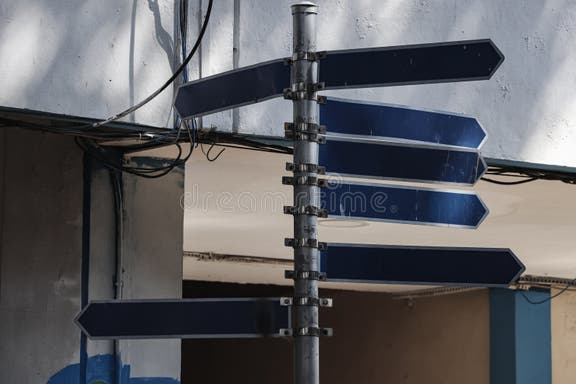 Directional Poles in an Office Environment Stock Image - Image of frame ...