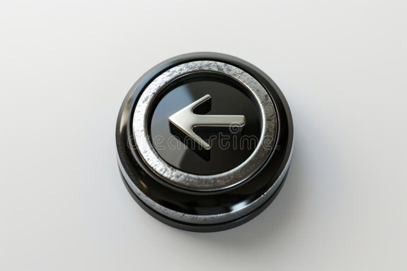 Directional Push-Button on White Stock Illustration - Illustration of ...