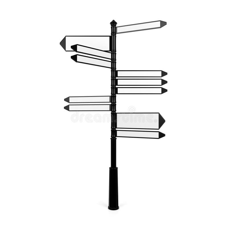 Directional Blank Road Sign Stock Image - Image of blue, directions ...