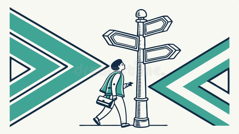 Directional Road Signs, Choices and Decisions Concept Vector Design ...