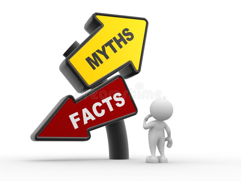 Myth versus facts stock illustration. Illustration of fact - 27948515