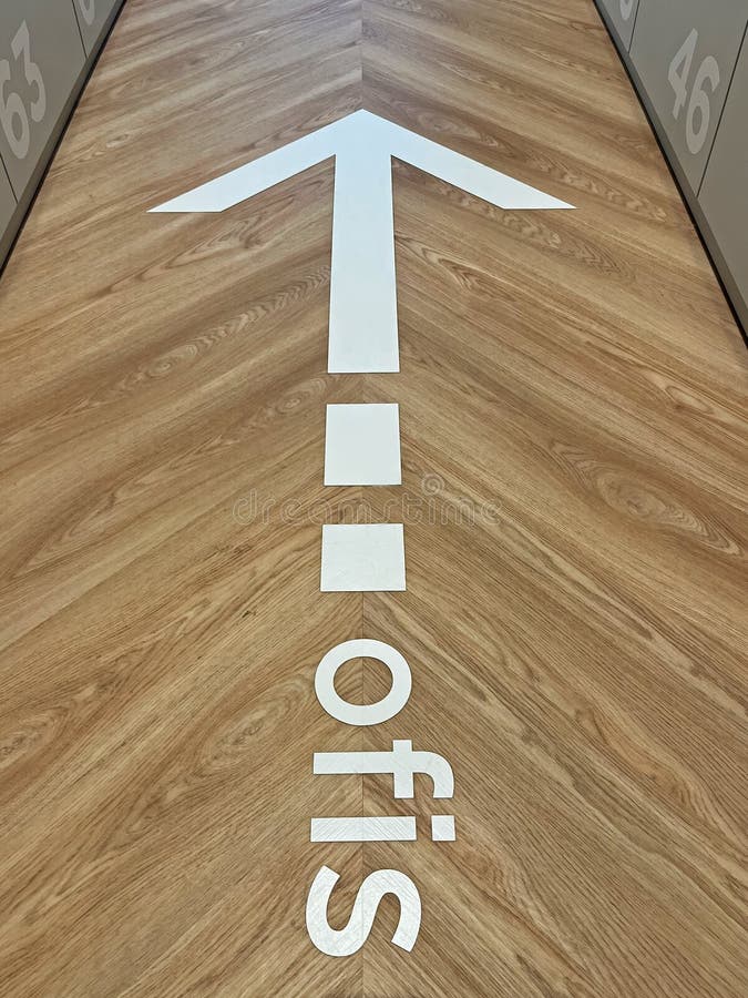 Directional Sign in the Office Stock Image - Image of exit, escalation ...