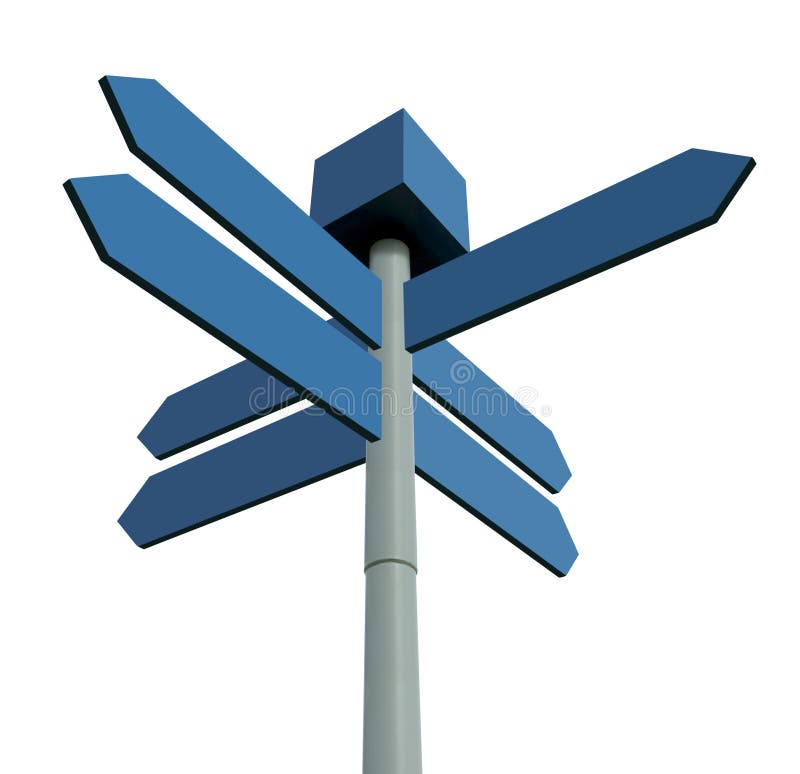 Directional sign post stock illustration. Illustration of mast - 47254582