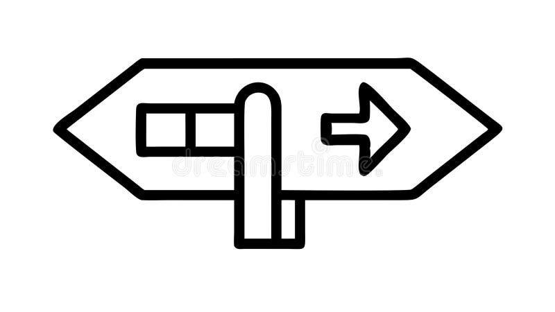 Directional Sign Post Icon Vector, Navigation Marker Symbol, Vector ...