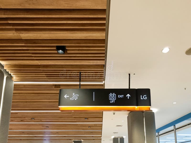 Directional Sign at the Shopping Mall Stock Image - Image of signage ...