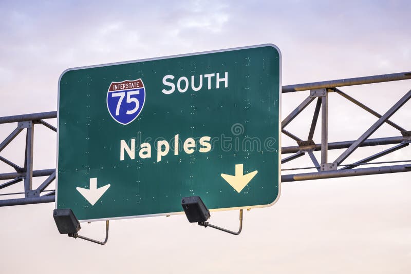 Directional Signs Along US Interstate I-75 in Florida Stock Photo ...
