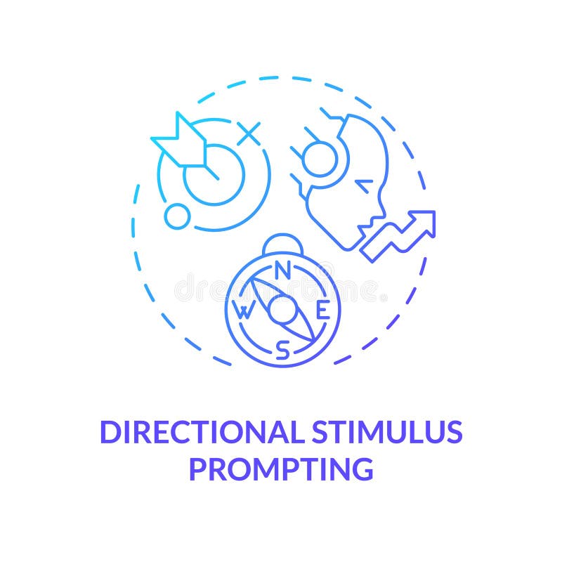 Directional Stimulus Prompting Blue Gradient Concept Icon Stock Vector ...
