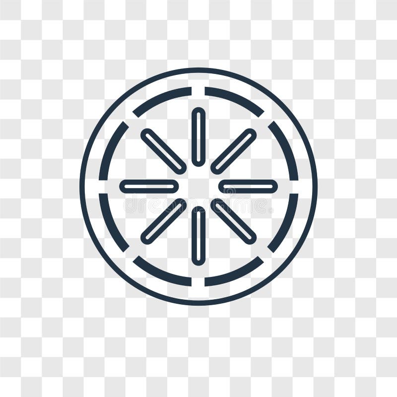 Directional Vector Linear Icon Isolated on Transparent Background ...