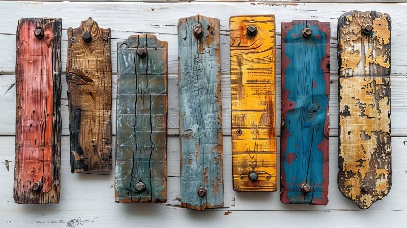 Directional Wooden Signs with Rustic Texture Stock Image - Image of ...