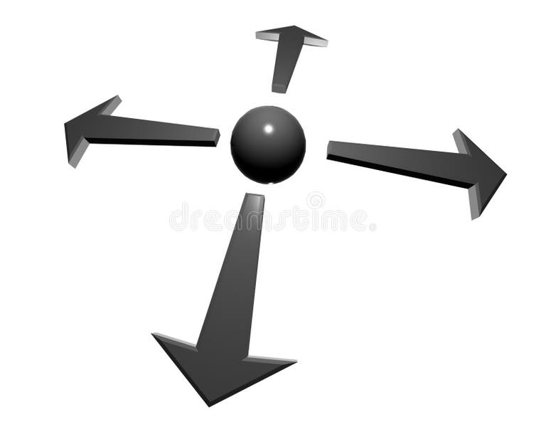 Arrows Pointing Four Directions Stock Illustrations – 324 Arrows ...