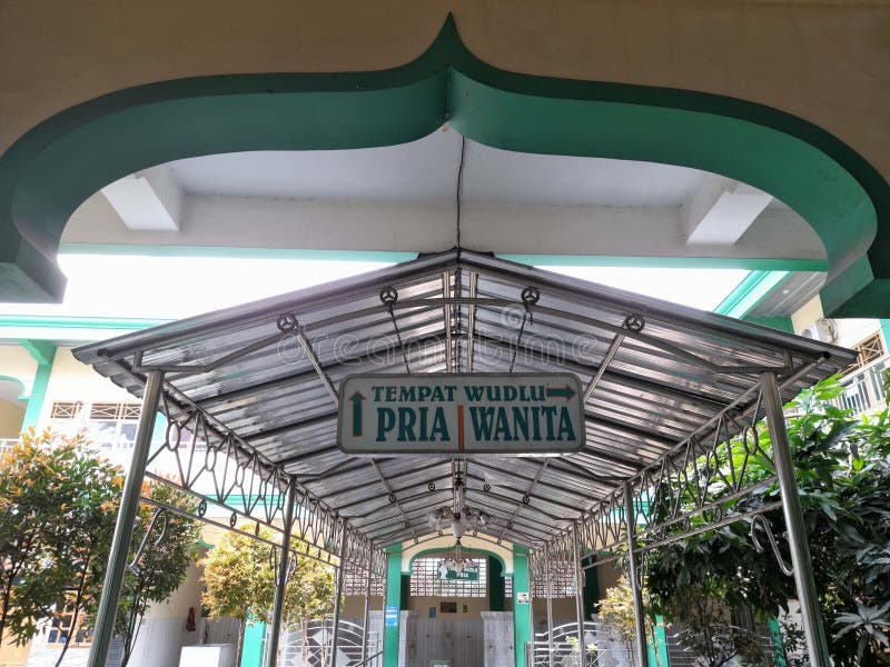 Directions for Ablution Places for Men and Women Editorial Image ...