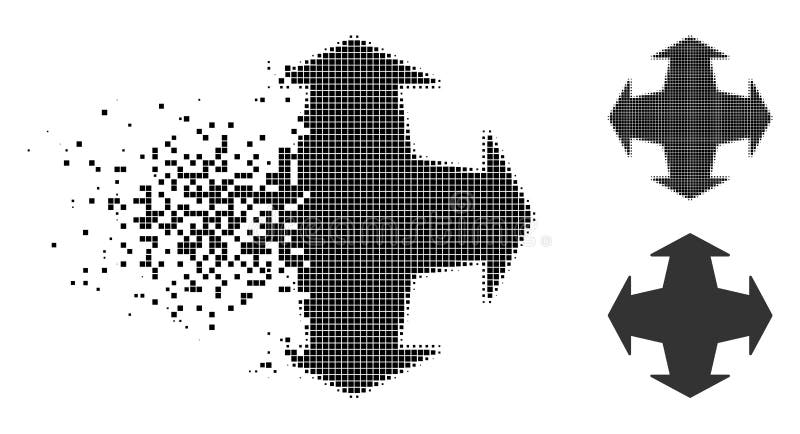 Dispersed Pixel Halftone Directions Icon Stock Vector - Illustration of ...