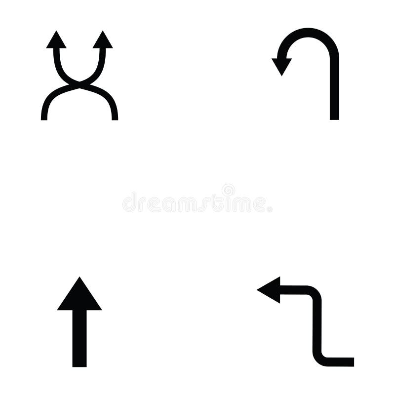 Directions icon set stock vector. Illustration of move - 107347832