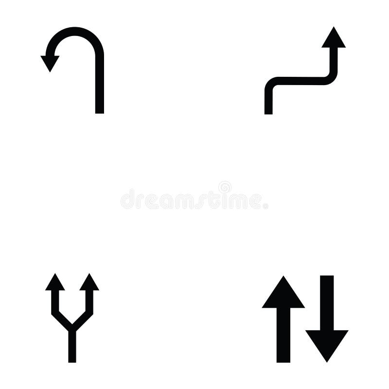 Directions icon set stock vector. Illustration of refresh - 107347929