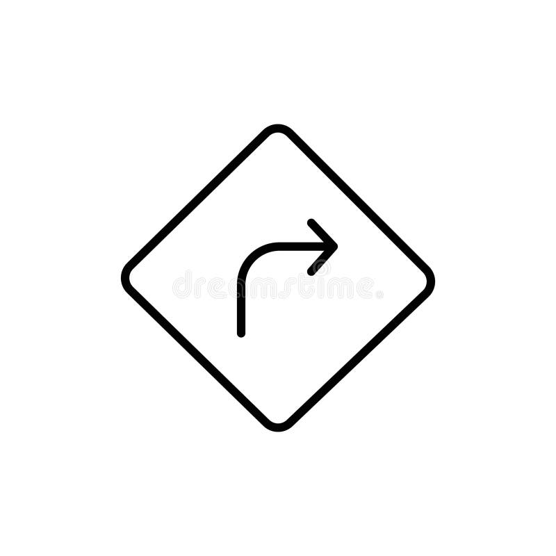 Directions Icon Thin Line Art Isolated Stock Vector - Illustration of ...