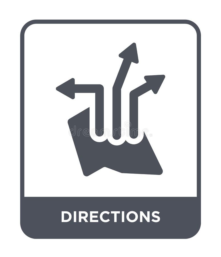 Directions Icon in Trendy Design Style. Directions Icon Isolated on ...