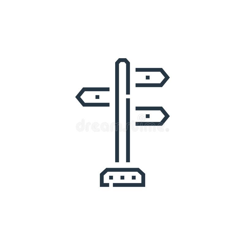 Directions Icon Vector from Driving School Concept. Thin Line ...