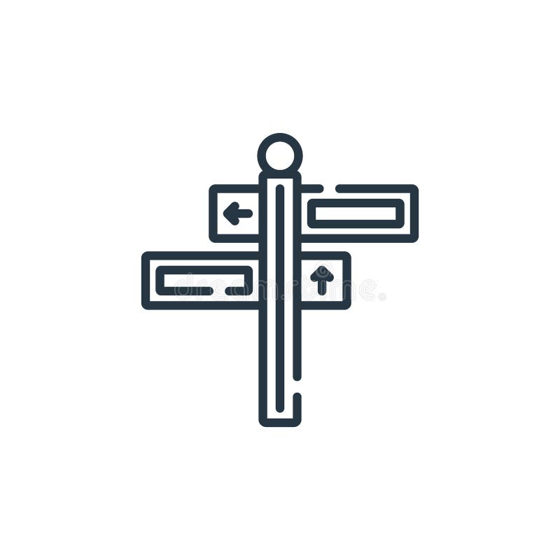Directions Icon Vector from Public Services Concept. Thin Line ...