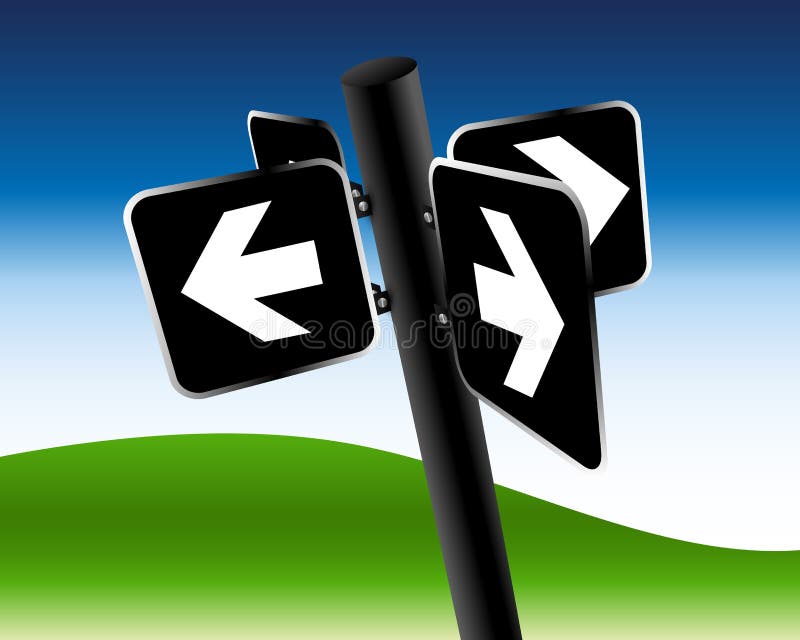 Directions pole stock illustration. Illustration of green - 8138854